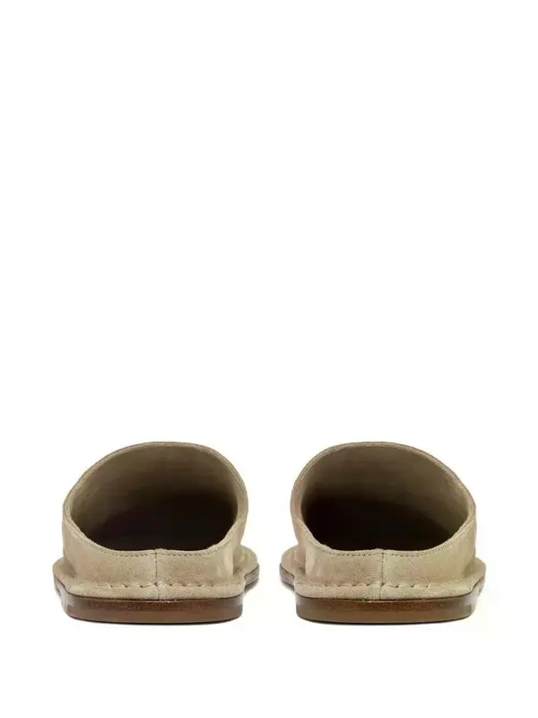 BUTTERO® Suede Stitched Sandals - Neutrals