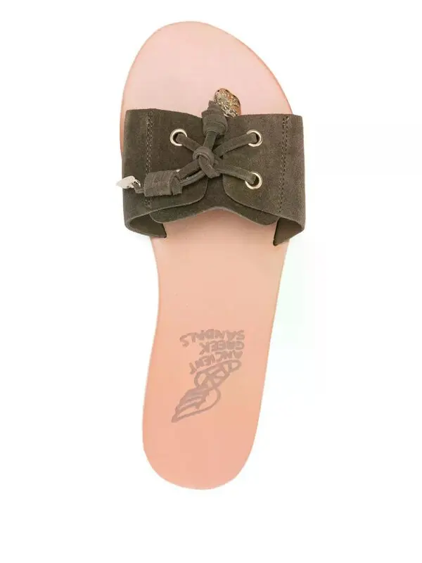 ANCIENT GREEK SANDALS Verina Knotted Detail Sandals - Green