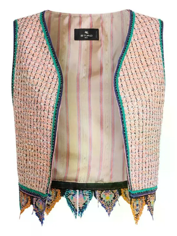 Etro Cropped Tweed Waistcoat - Neutrals