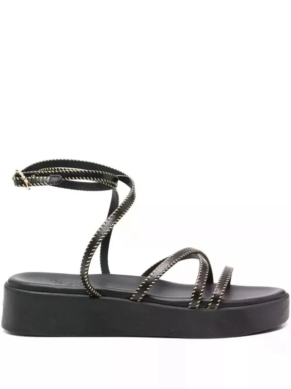 ANCIENT GREEK SANDALS Astriti Stitch-straps Sandals - Black