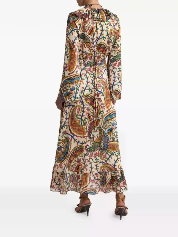 Etro Paisley-print Maxi Dress - Neutrals