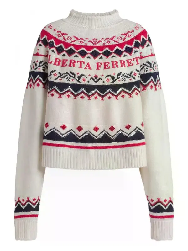 Alberta Ferretti Patterned Wool Sweater