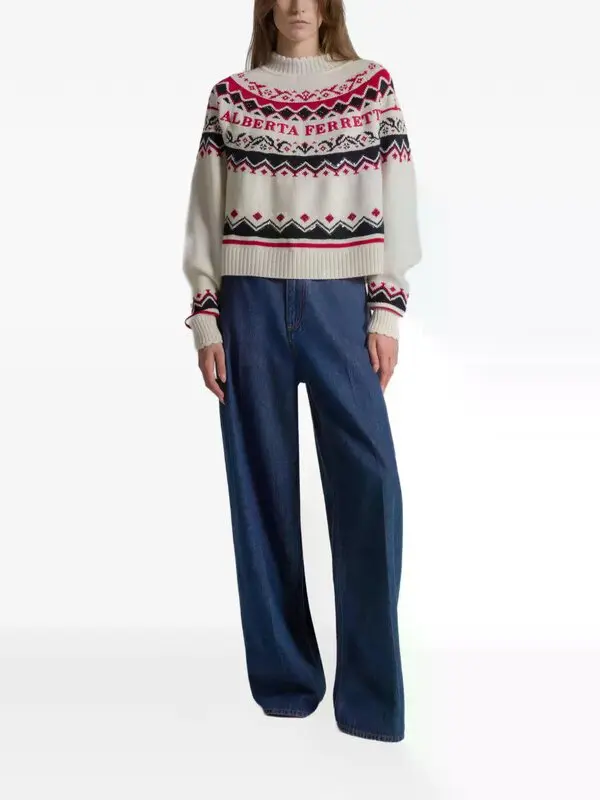 Alberta Ferretti Patterned Wool Sweater