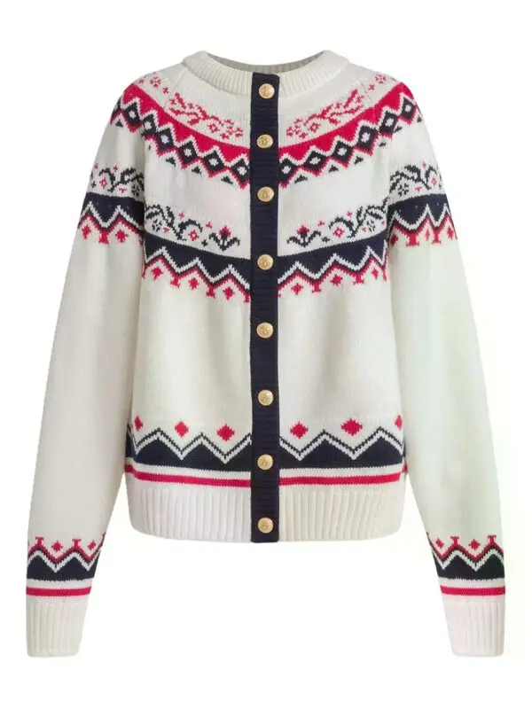 Alberta Ferretti Patterned Wool Cardigan
