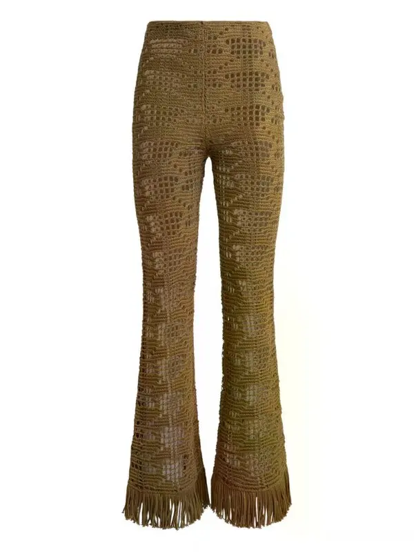 Etro Textured Trousers With Fringe