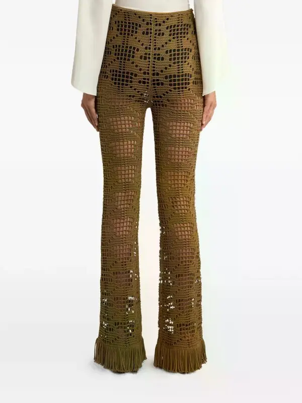 Etro Textured Trousers With Fringe