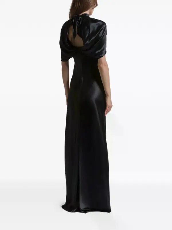 Alberta Ferretti Tie-fastening Maxi Dress - Black