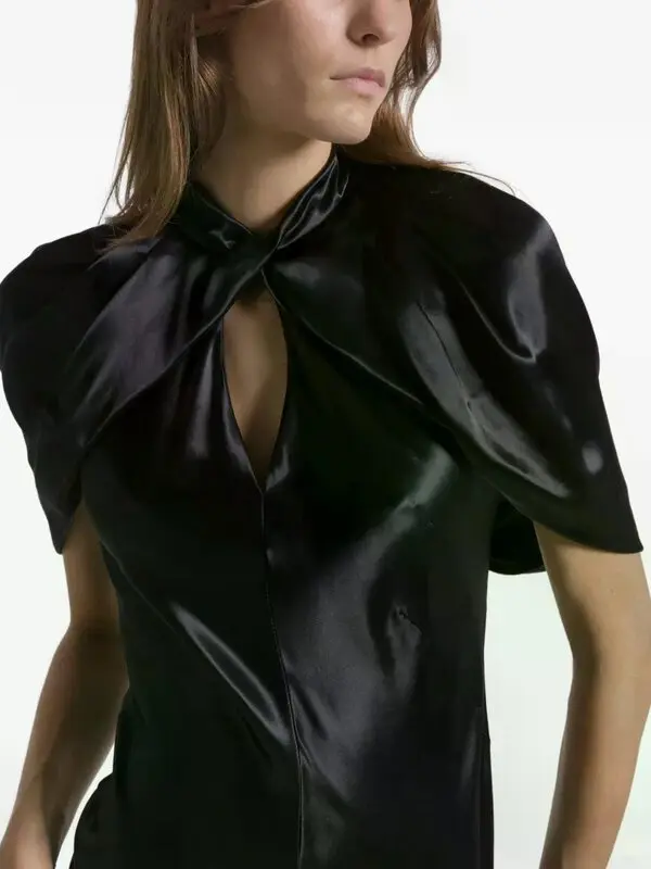 Alberta Ferretti Tie-fastening Maxi Dress - Black