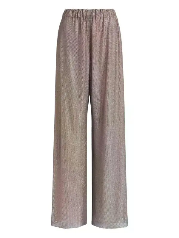 Alberta Ferretti Elastic-waistband Trousers - Silver