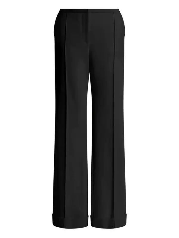 Alberta Ferretti Cuffed Trousers - Black
