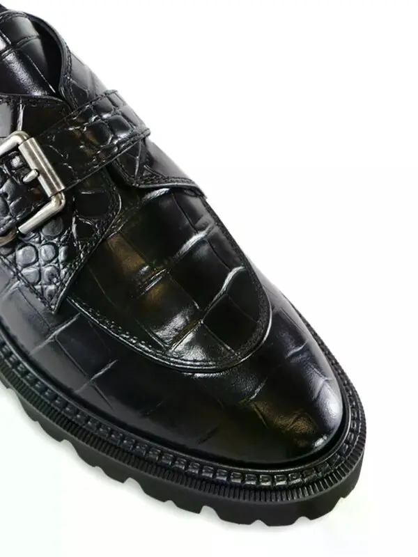 NOTABENE Tecla Crocodile-effect Derby Shoes