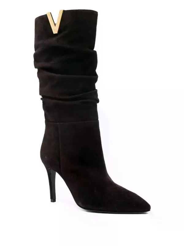 VIA ROMA 15 85mm Ruched Suede Boots