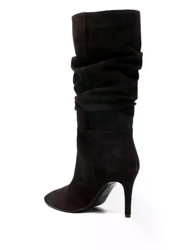 VIA ROMA 15 85mm Ruched Suede Boots