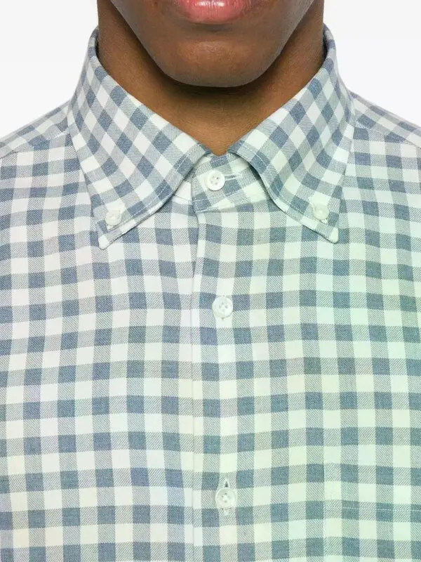 TRUZZI Button-down Vichy Shirt