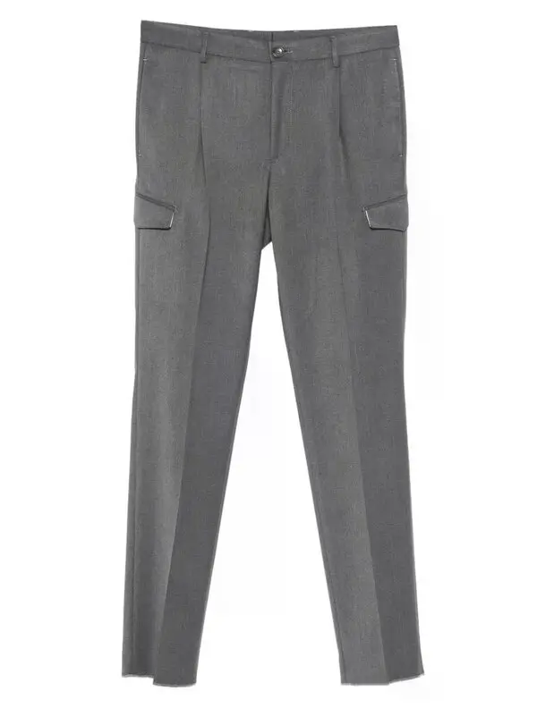Tagliatore Flap-pockets Trousers - Grey