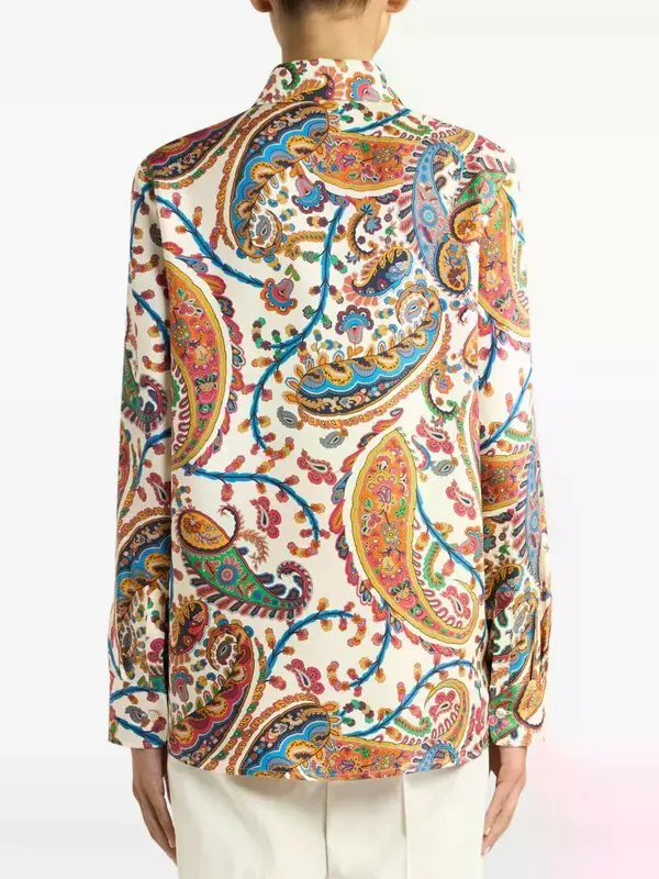 Etro Silk Twill Shirt With Paisley Motif