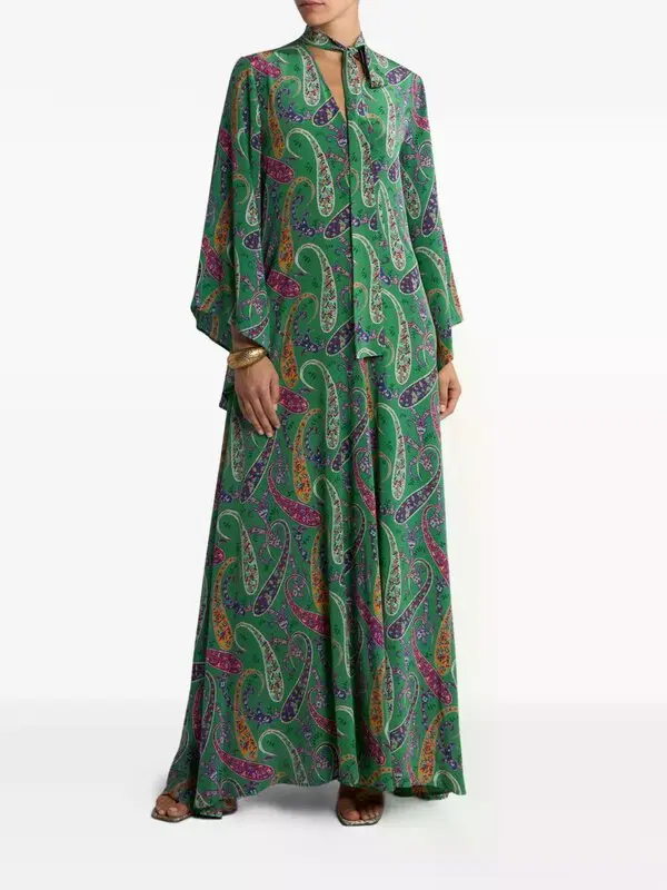 1930s long sleeve dress 1930s Sapphire Long Sleeve Silk Velvet Gown