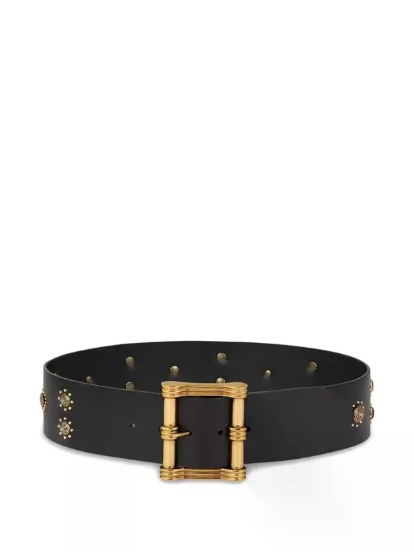 Etro Studded Leather Belt - Black