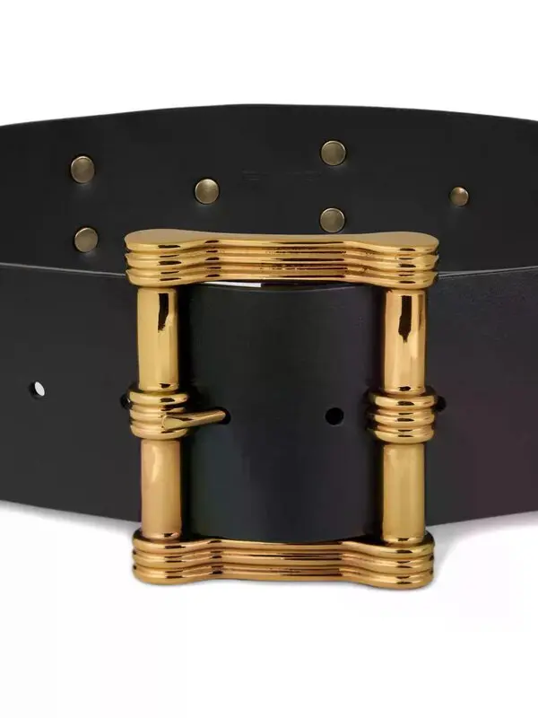 Etro Studded Leather Belt - Black