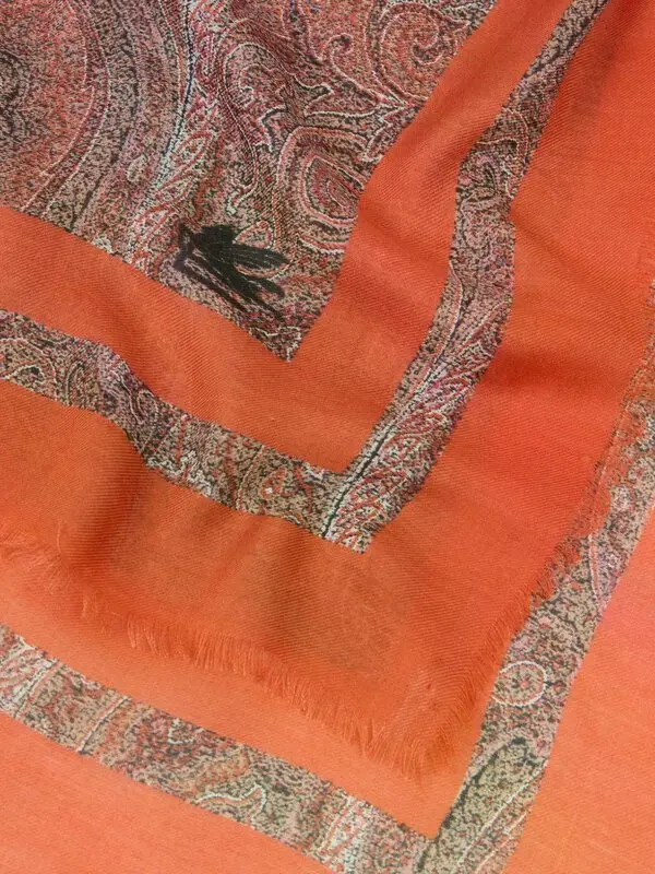 Etro Paisley-print Scarf - Orange