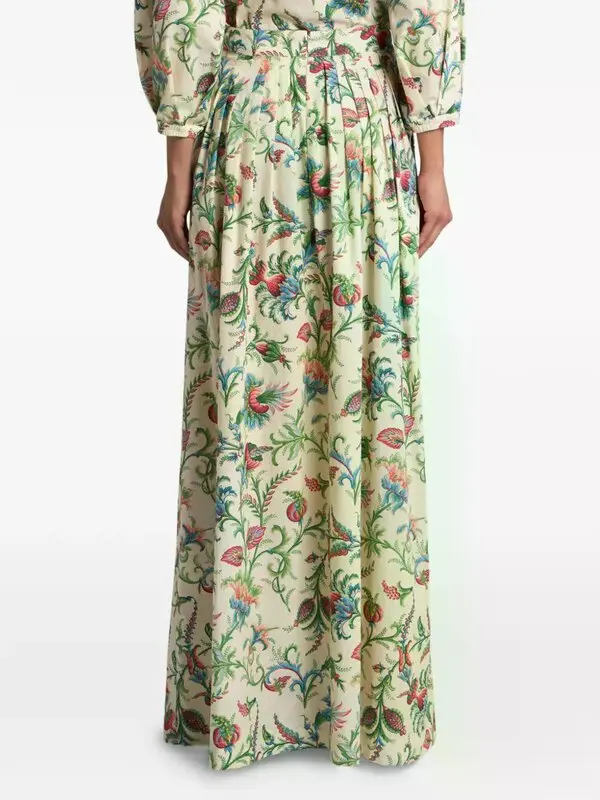 Etro Pleated Maxi Skirt - Neutrals