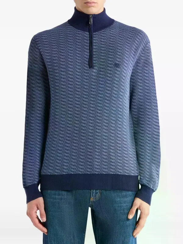 Etro Jacquard Zip Sweater