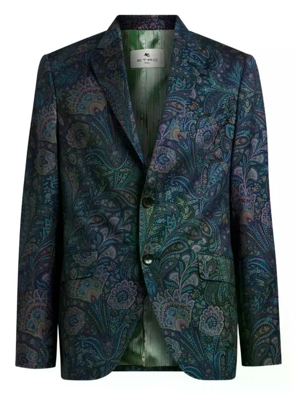 Etro Floral Motif Wool Jacket