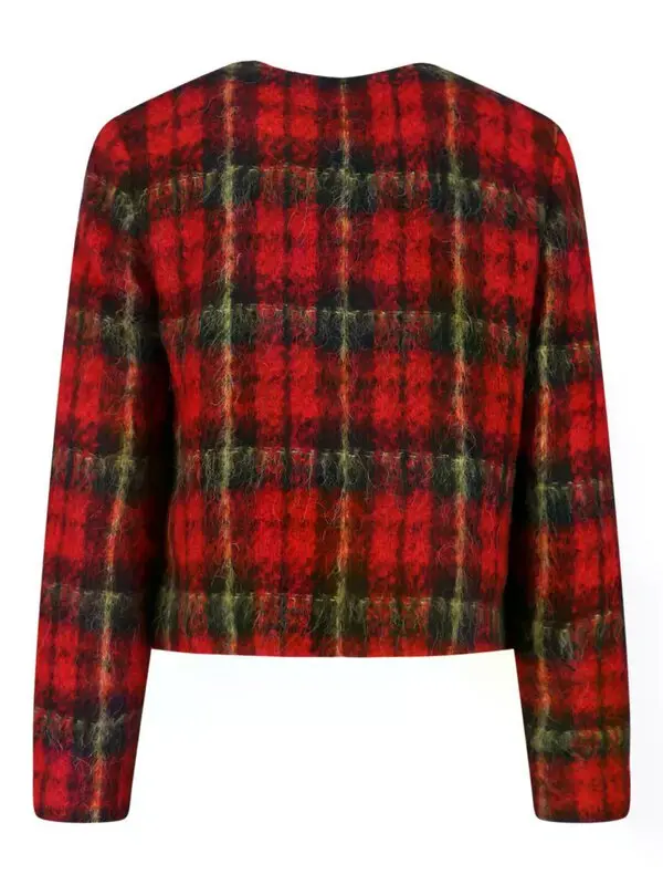 Ralph Lauren Plaid Tweed Jacket - Red