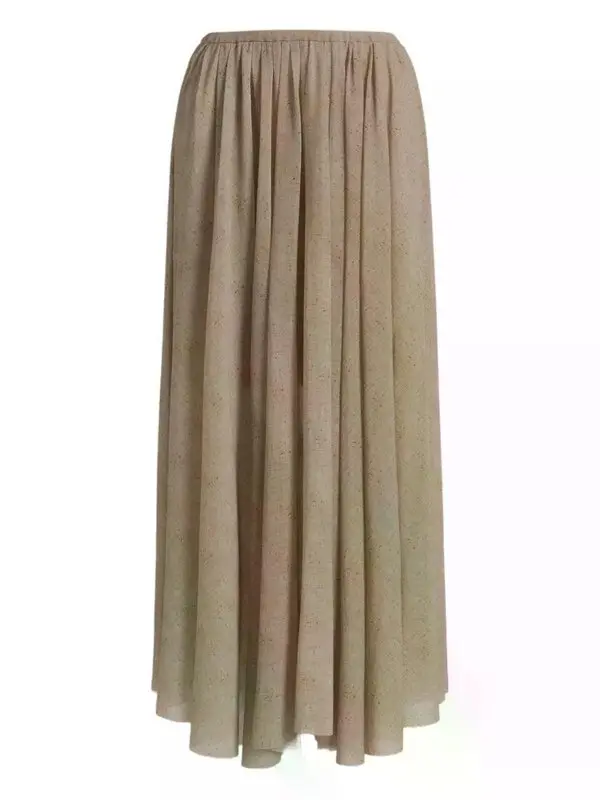 Alberta Ferretti Pleated Midi Skirt