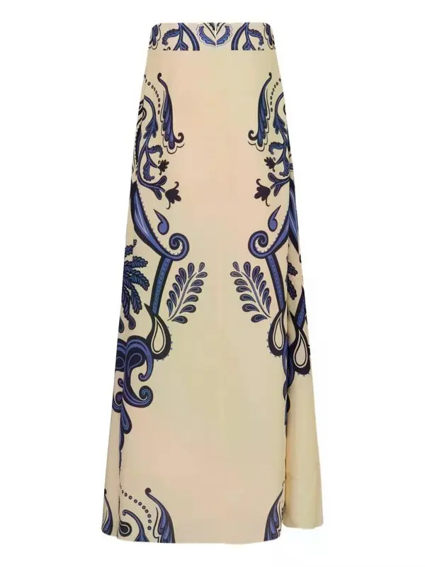 Johanna Ortiz Everywhere Paisley Maxi Skirt - Neutrals