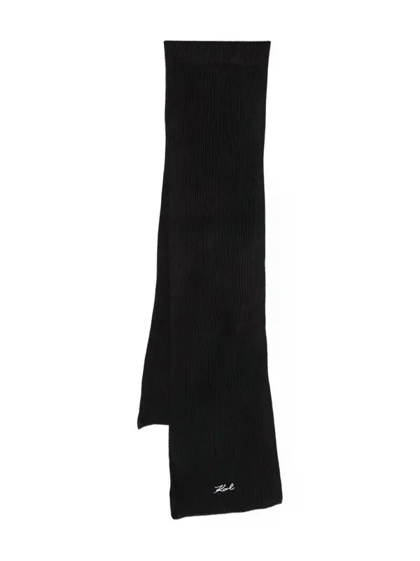 Karl Lagerfeld Logo Scarf - Black