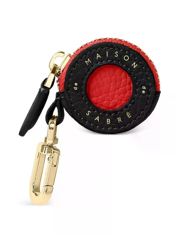 MAISON DE SABRE Leather Air Tag Charm - Black