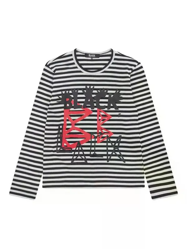 BLACK COMME DES GARÇONS Graphic Print Long-sleeved T-shirt - White