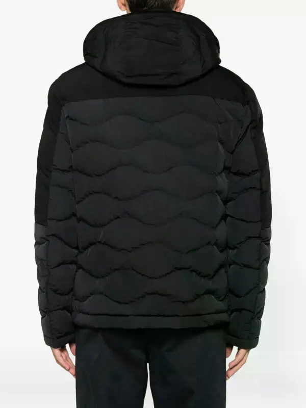 BLAUER. Hooded Quilted Jacket - Black