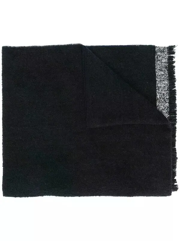 ZANONE Herringbone Scarf - Black