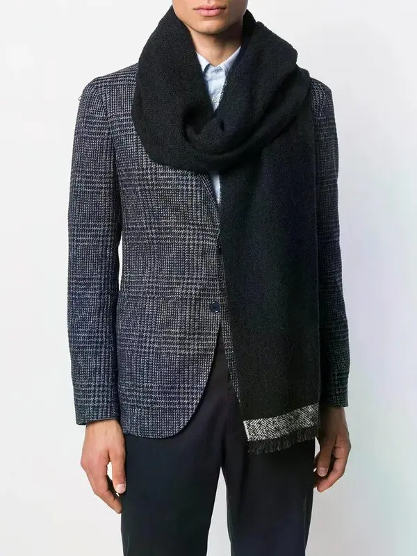 ZANONE Herringbone Scarf - Black
