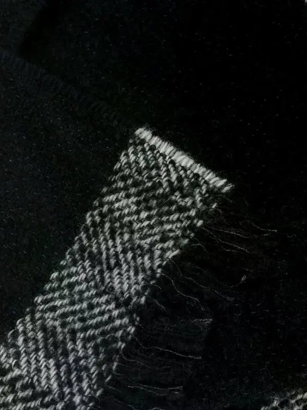 ZANONE Herringbone Scarf - Black