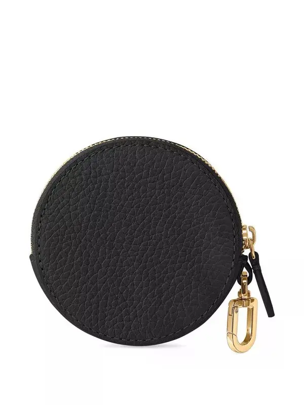 MAISON DE SABRE Zip Hardware Leather Coin Purse - Black