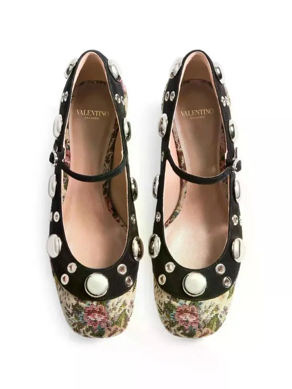 Valentino Garavani Mary Jane Floral-patterned Pumps