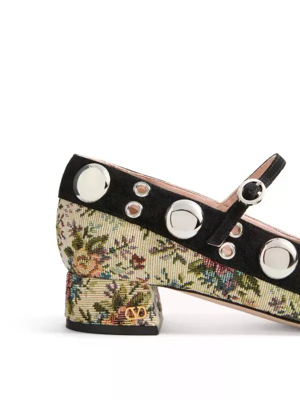 Valentino Garavani Mary Jane Floral-patterned Pumps