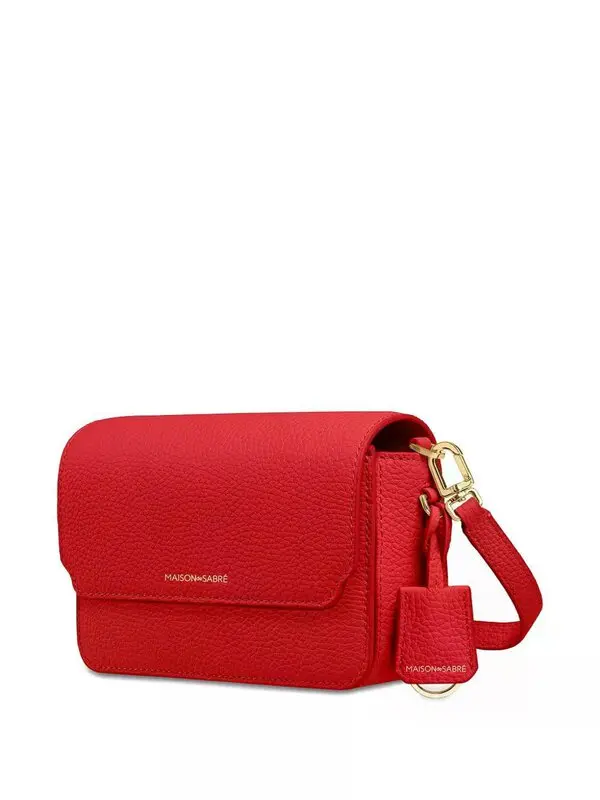 MAISON DE SABRE Mini Leather Cross Body Flap Bag - Red