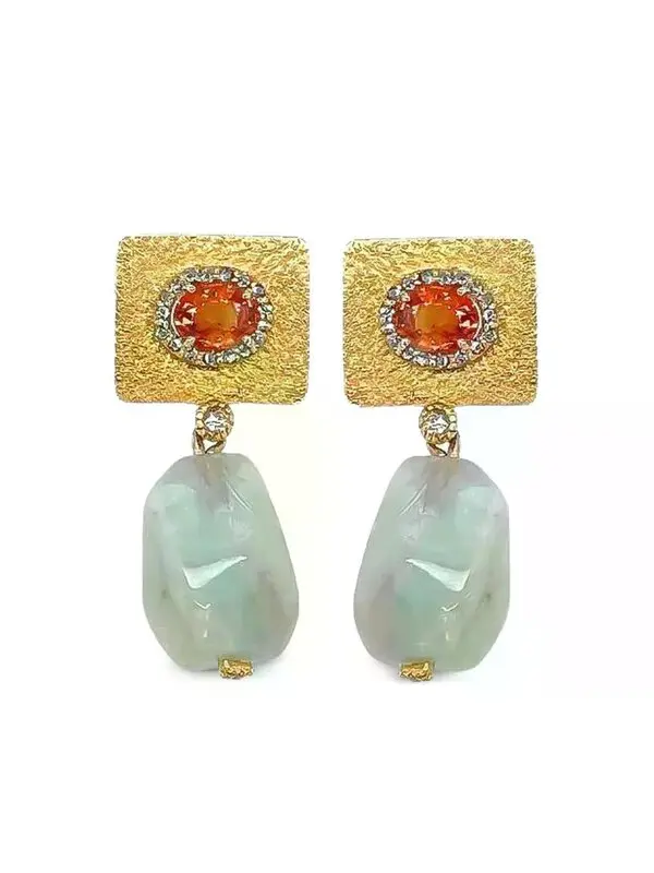 Coomi Yellow Sapphire And Opal Drop Earrings - Gold