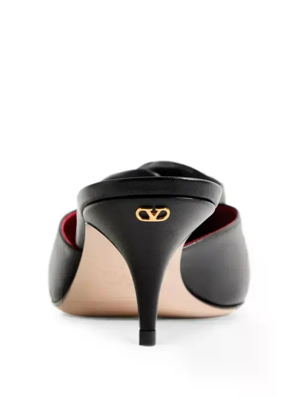 Valentino Garavani Drip Rose Kidskin Mule With Crystals 55mm