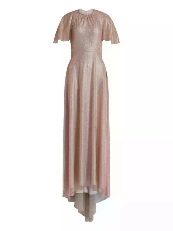 Alberta Ferretti Flutter-sleeve Maxi Dress