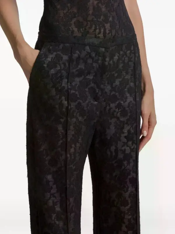 Alberta Ferretti Floral-patterned Trousers