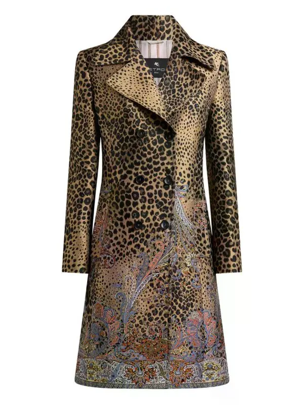 Etro Jacquard Double-breasted Coat