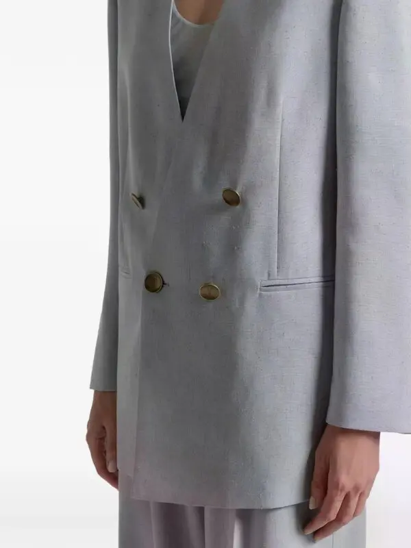 Alberta Ferretti Double-breasted Jacket - Blue