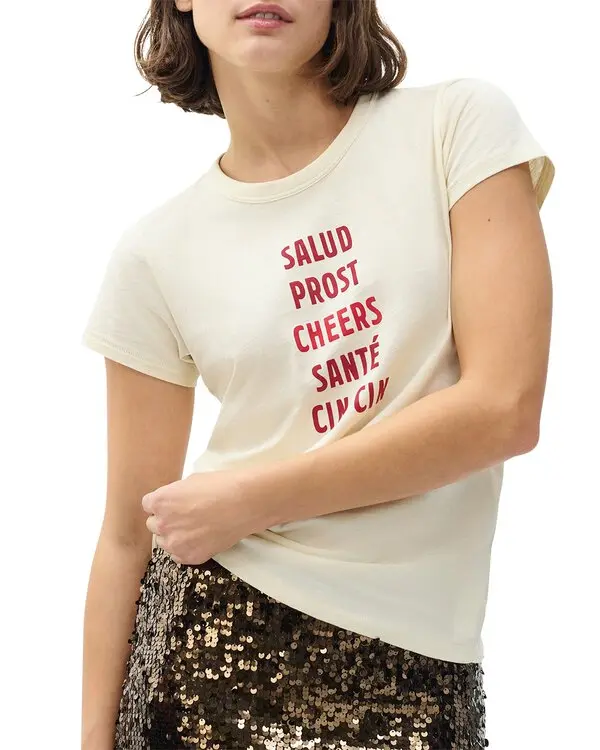 Rag & Bone Cheers Tee - Ivory