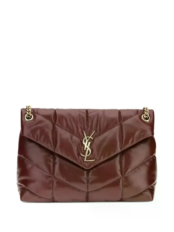 Saint Laurent Medium Puffer Quilted Shoulder Bag - Red