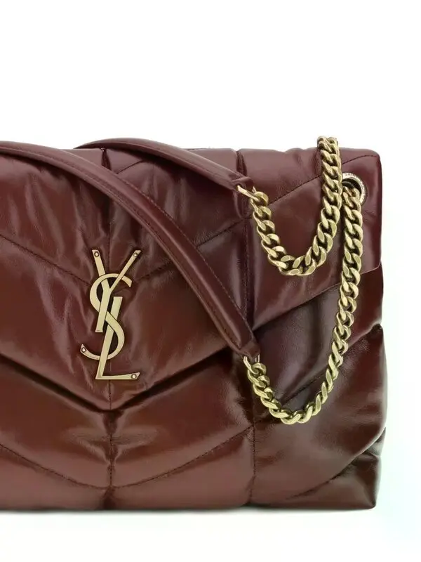 Saint Laurent Medium Puffer Quilted Shoulder Bag - Red